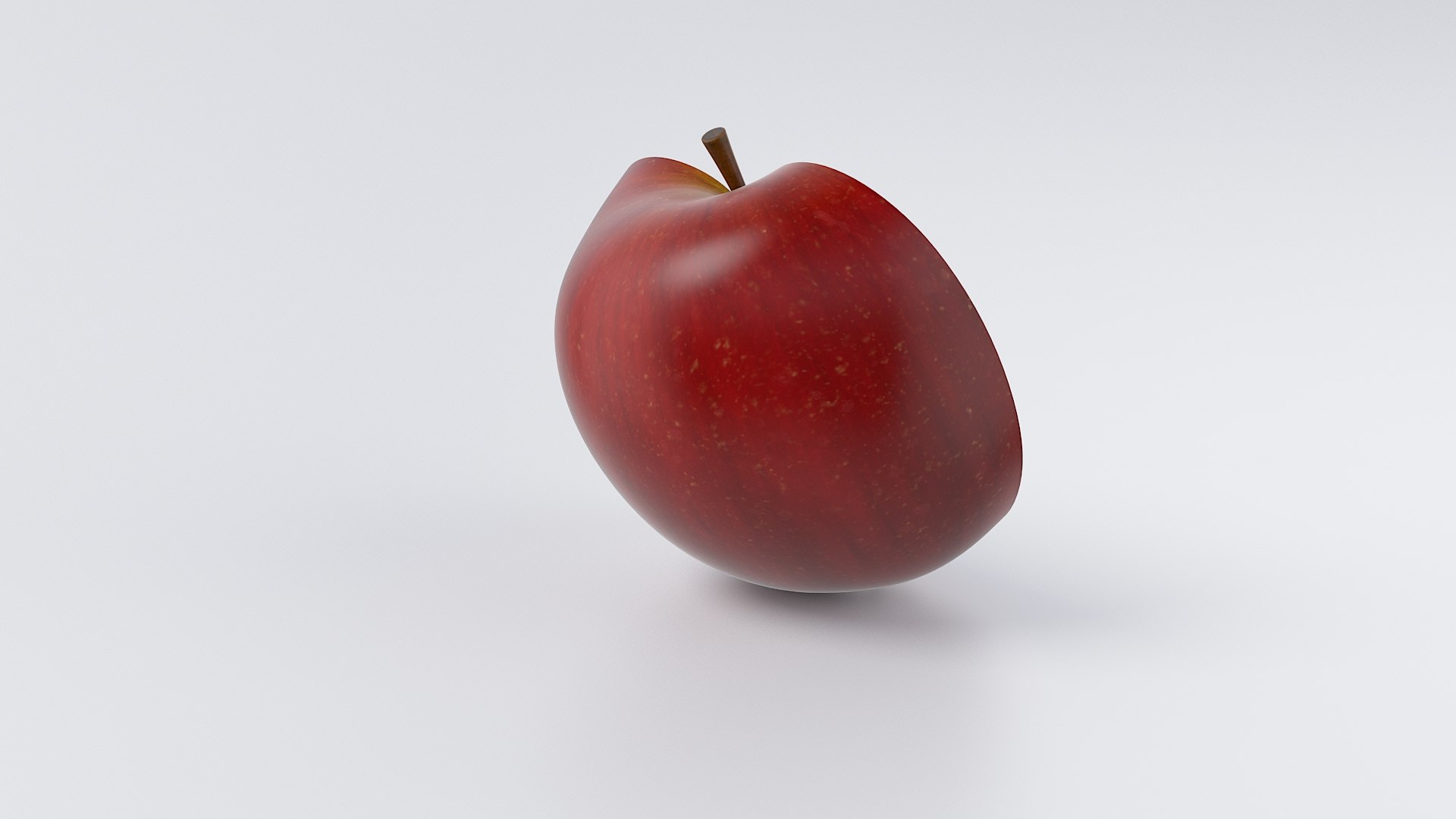 Cartoon Red Apple Half 3D Model - TurboSquid 2086509