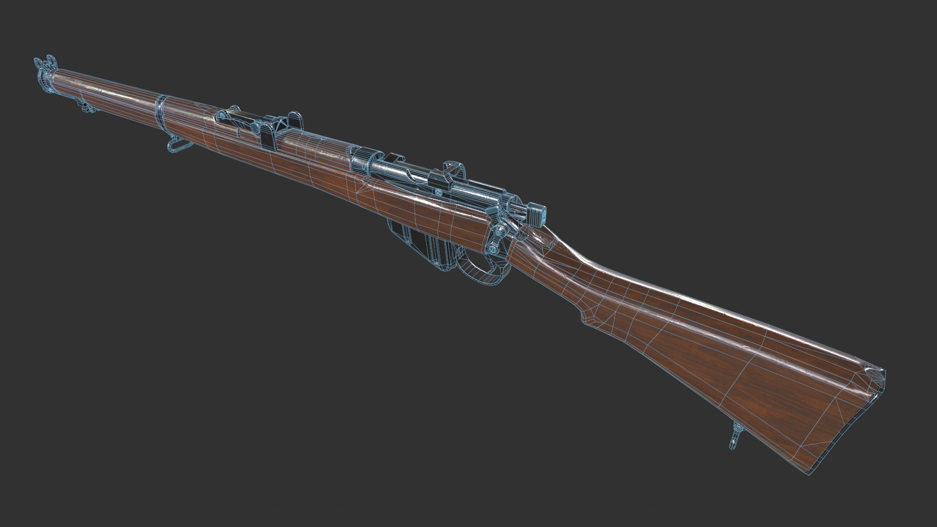 3D Lee Enfield MkIII Rifle - TurboSquid 2007619
