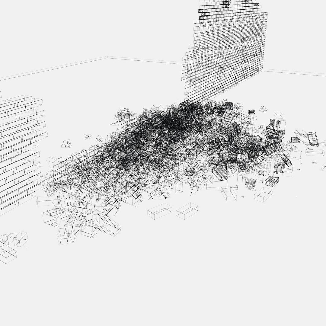 3d Model Brick Explode 1 Wall