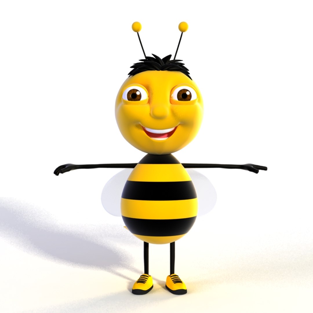 Cartoon Bee Character Model - TurboSquid 1188949