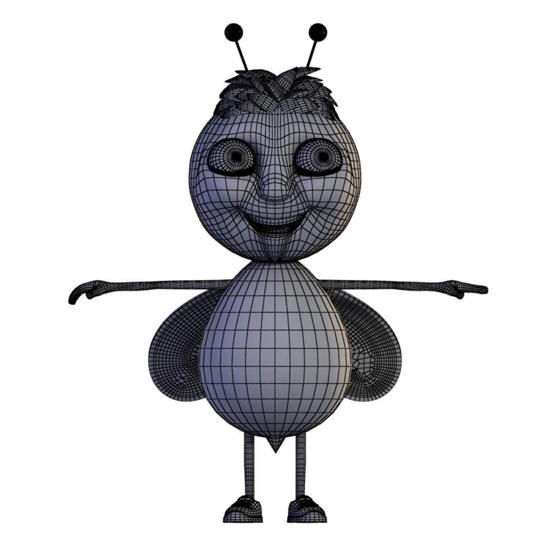 Cartoon Bee Character Model - TurboSquid 1188949