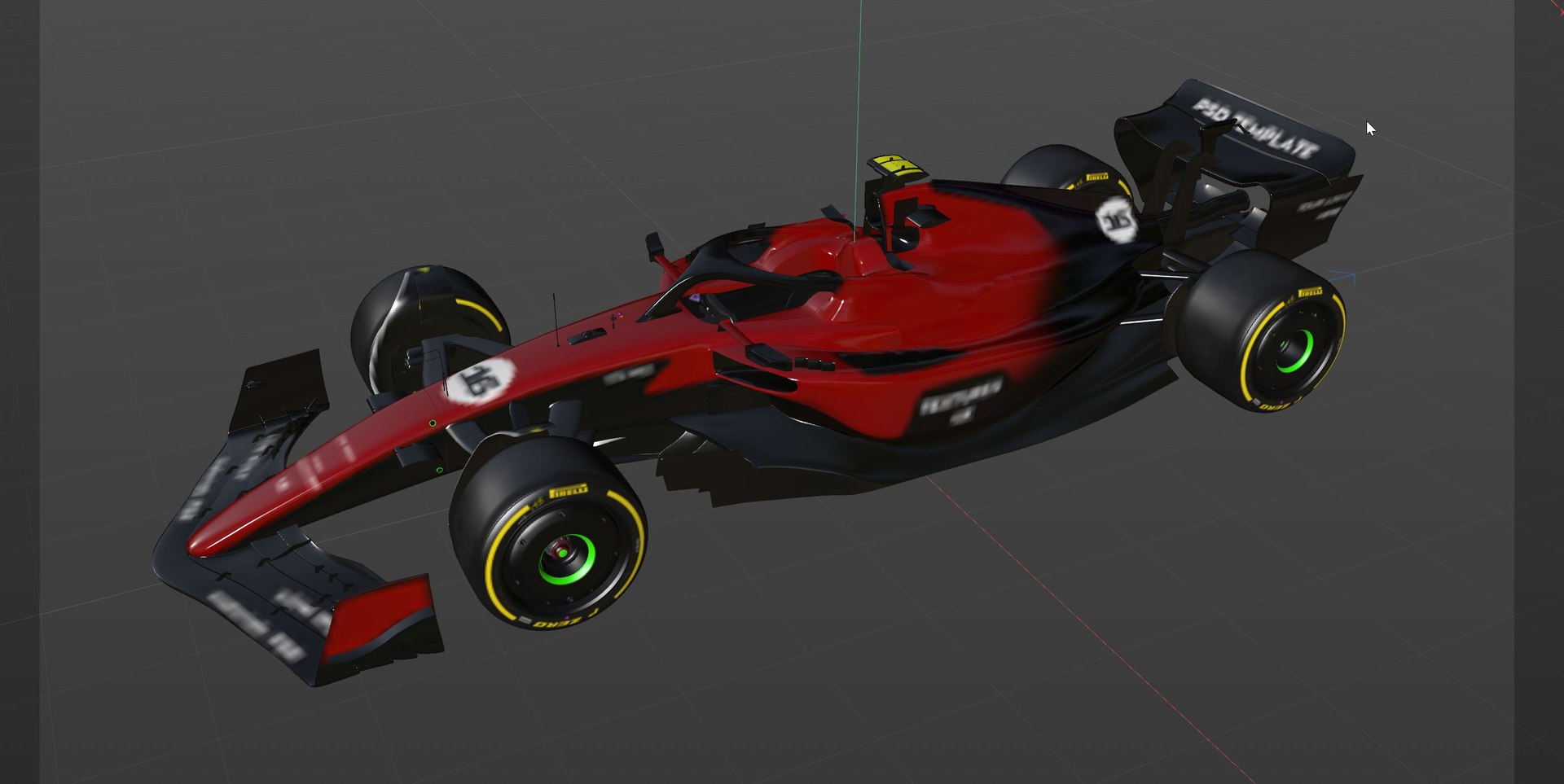 3D F1 Red Racing Template 2023 - TurboSquid 2053606