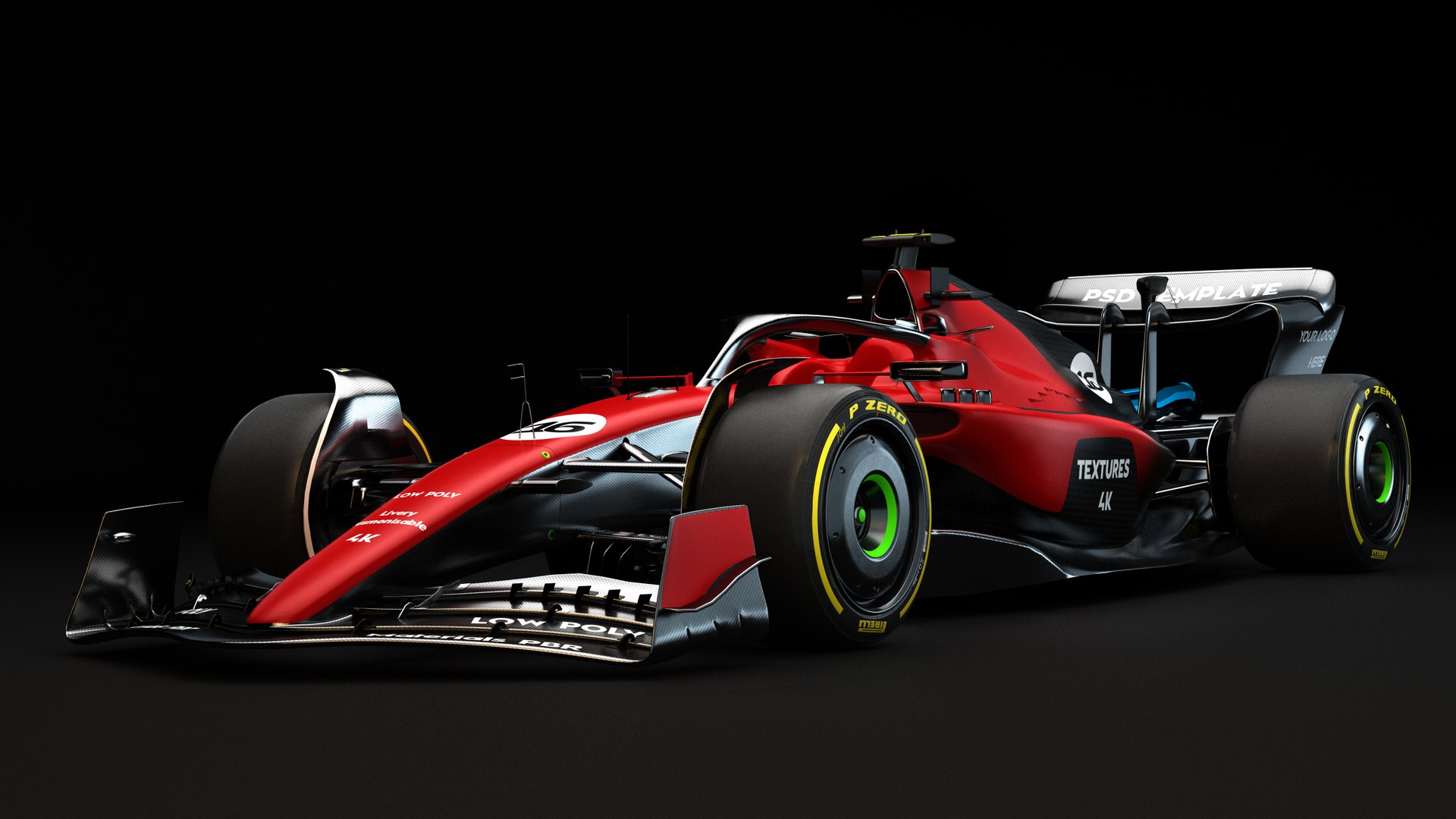 3D F1 Red Racing Template 2023 - TurboSquid 2053606