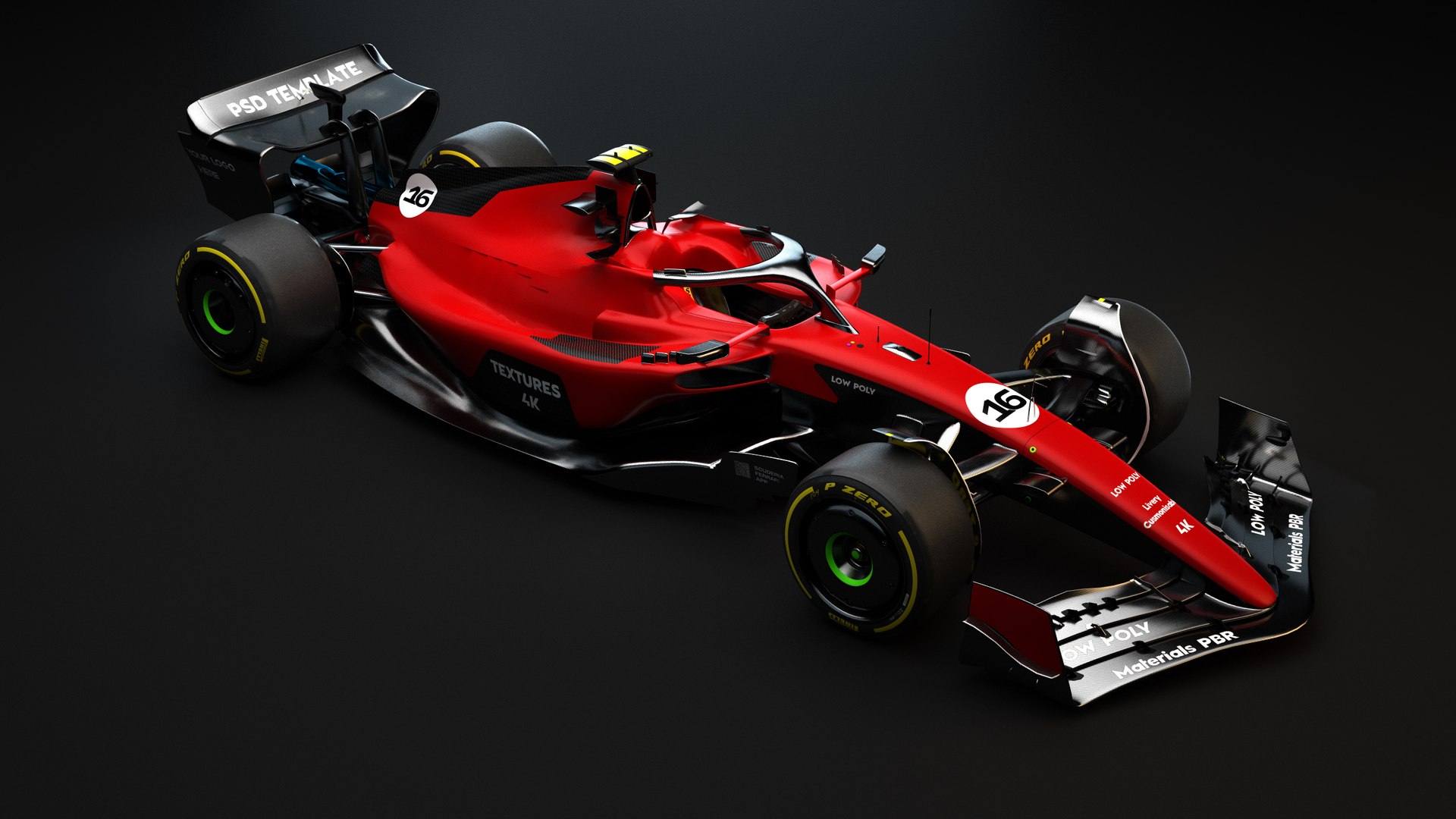3D F1 Red Racing Template 2023 - TurboSquid 2053606