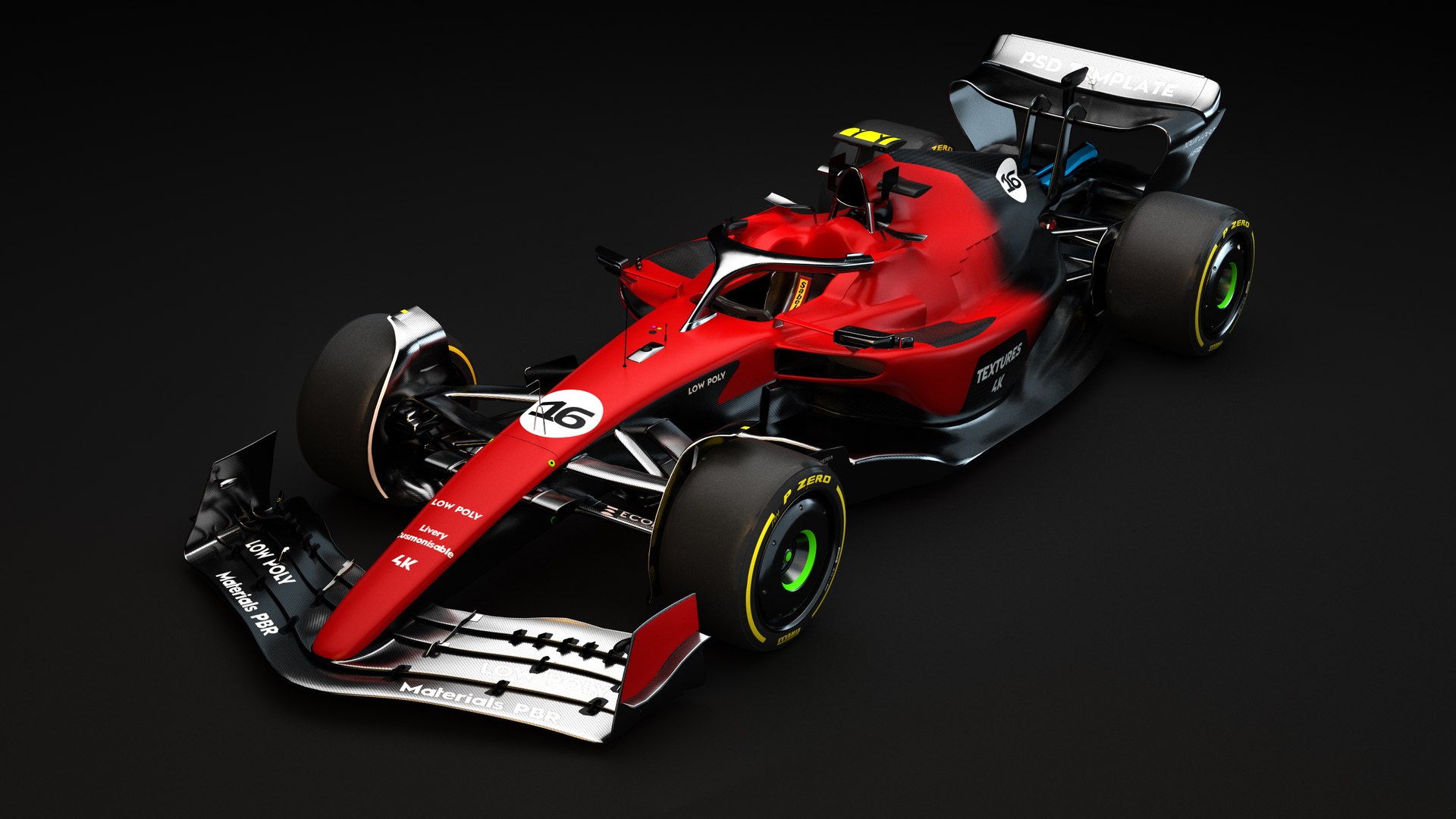 3D F1 Red Racing Template 2023 - TurboSquid 2053606