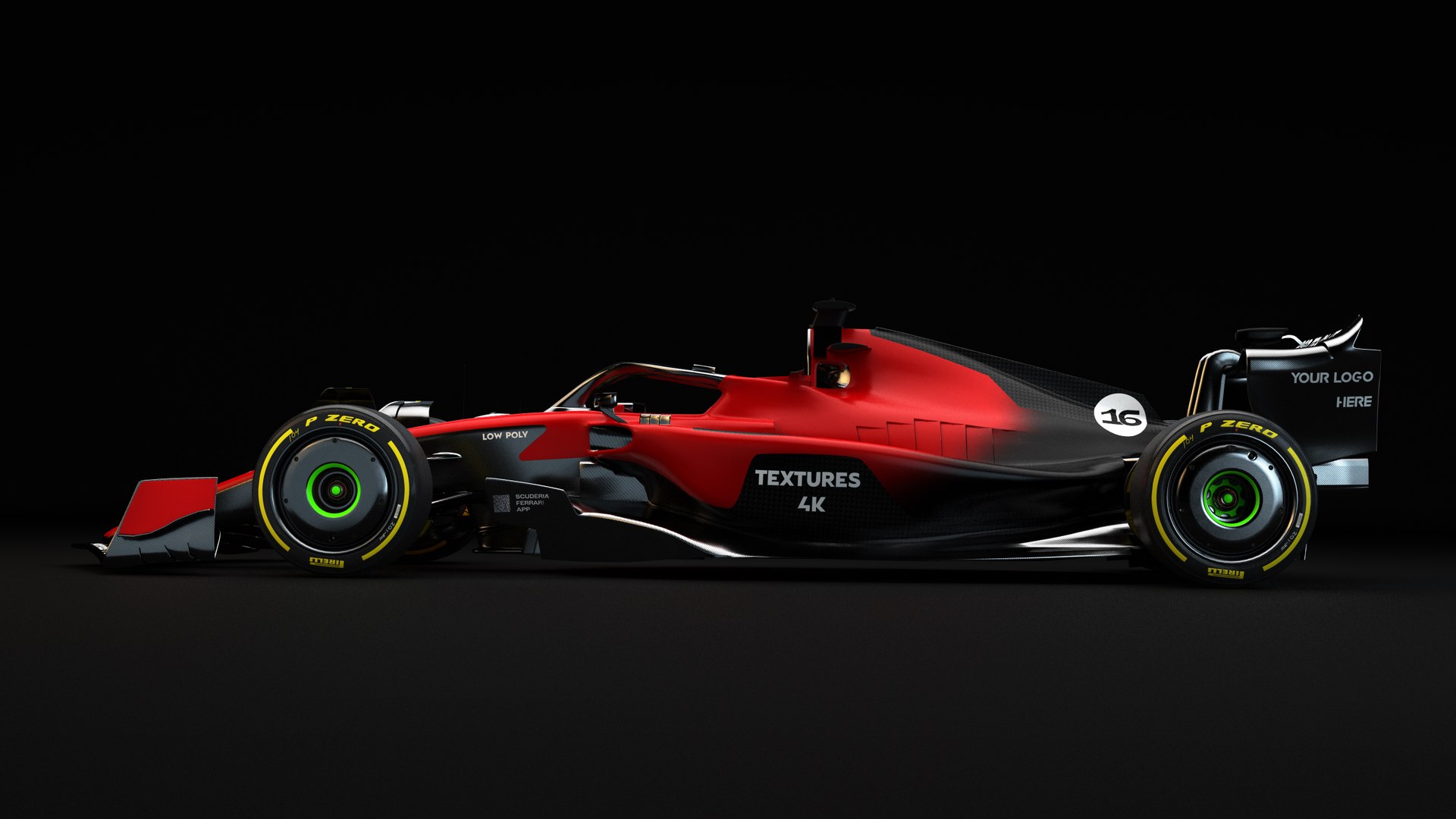 3D F1 Red Racing Template 2023 - TurboSquid 2053606