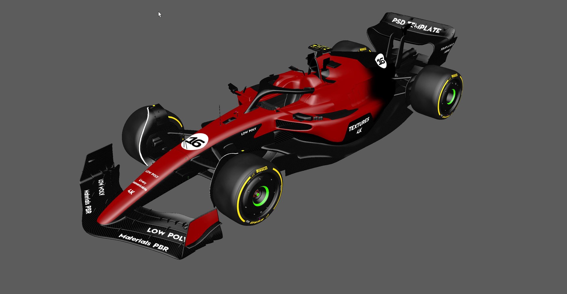3D F1 Red Racing Template 2023 - TurboSquid 2053606