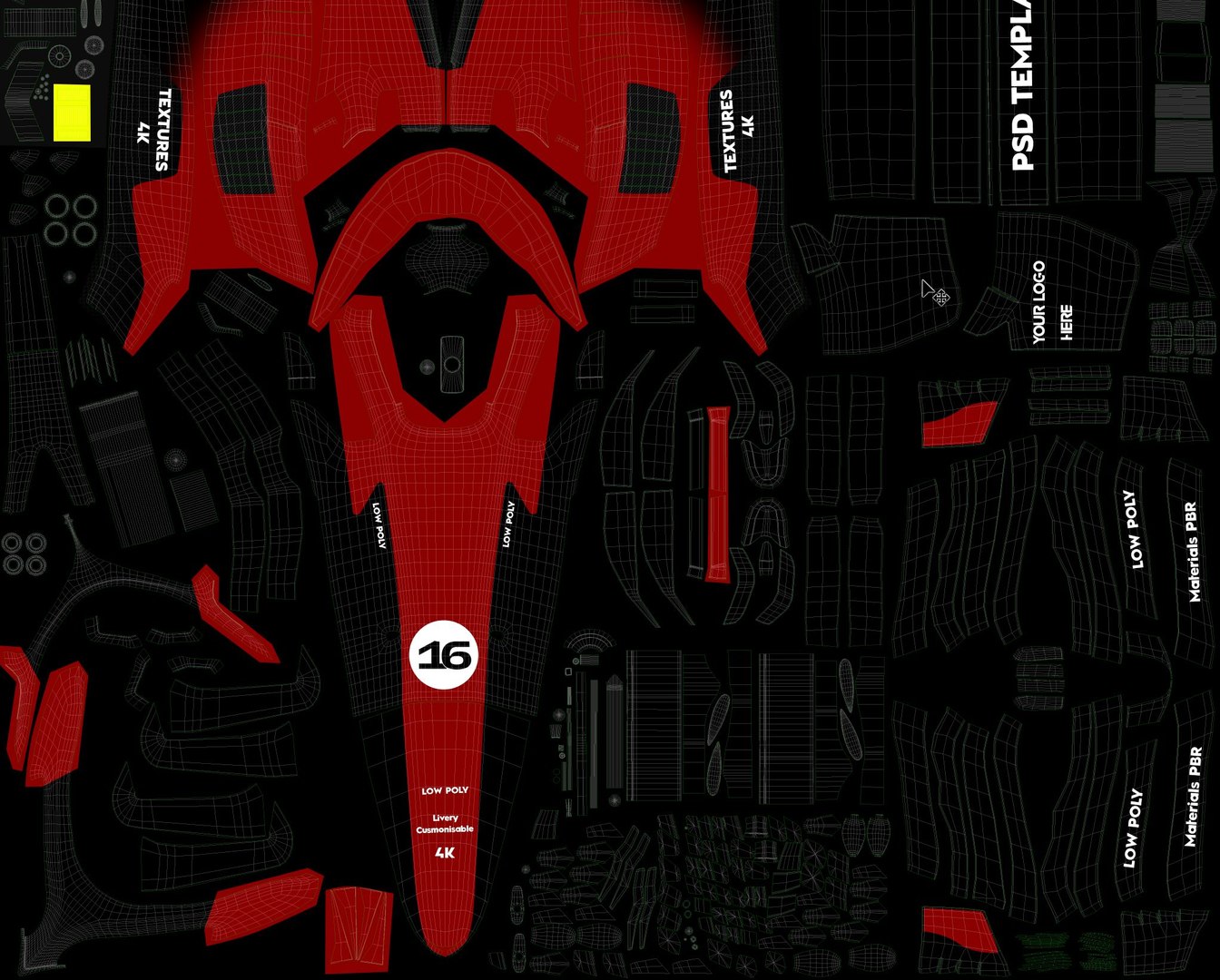 3D F1 Red Racing Template 2023 - TurboSquid 2053606