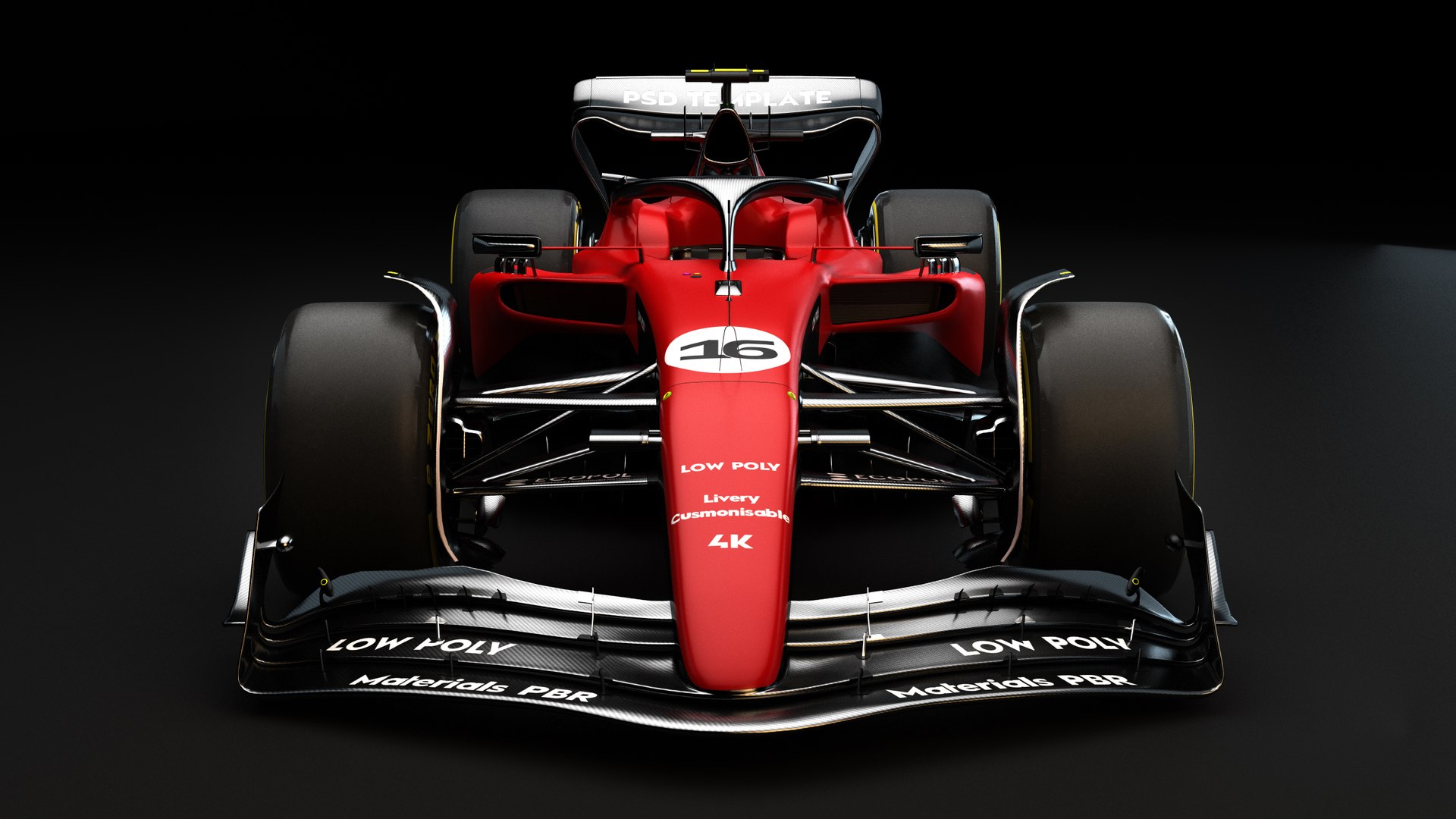 3D F1 Red Racing Template 2023 - TurboSquid 2053606