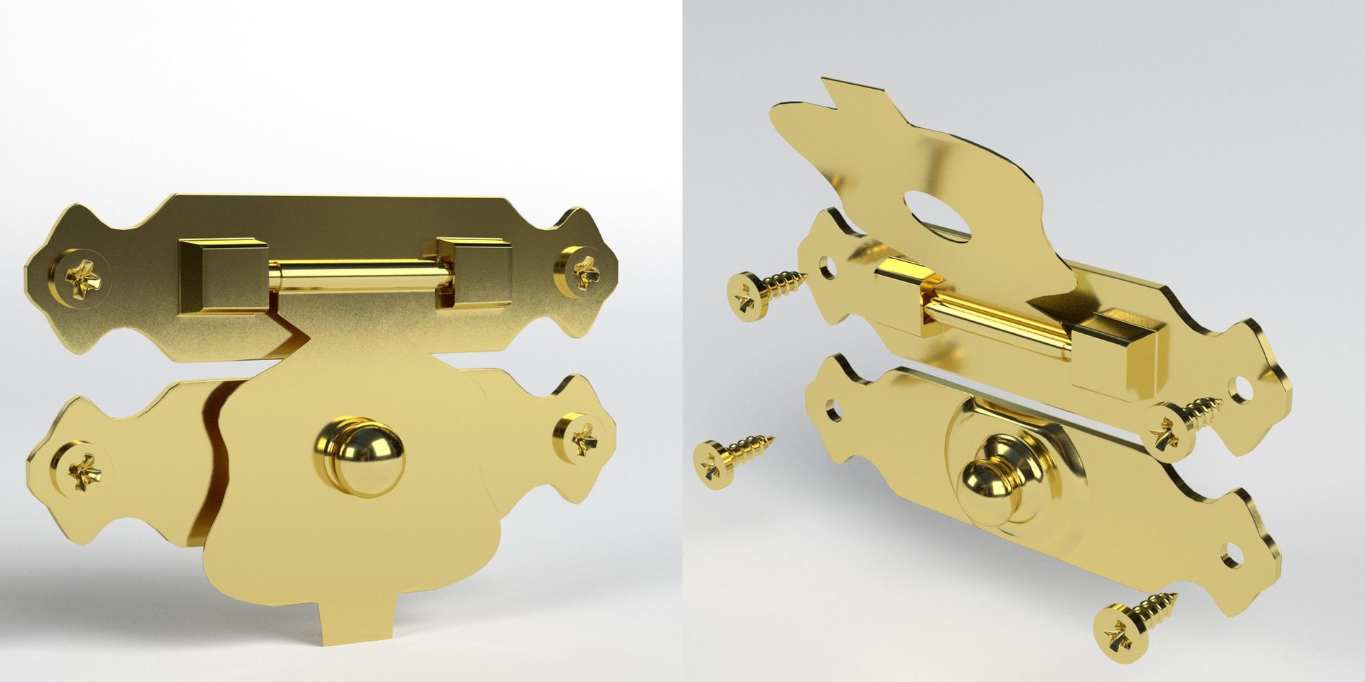 Small Chest Latch 3D Model - TurboSquid 1584413