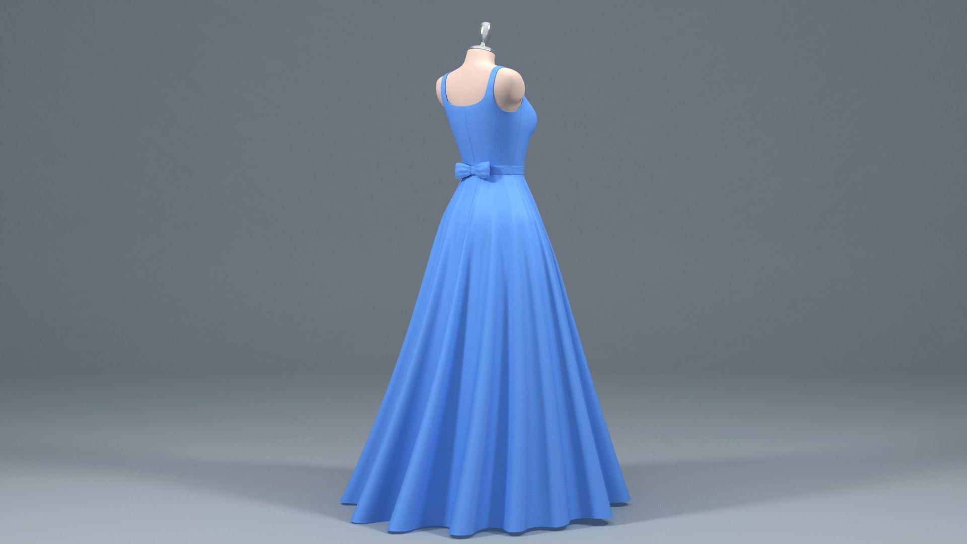 3D Model Elegant Gown Dress - TurboSquid 1483392