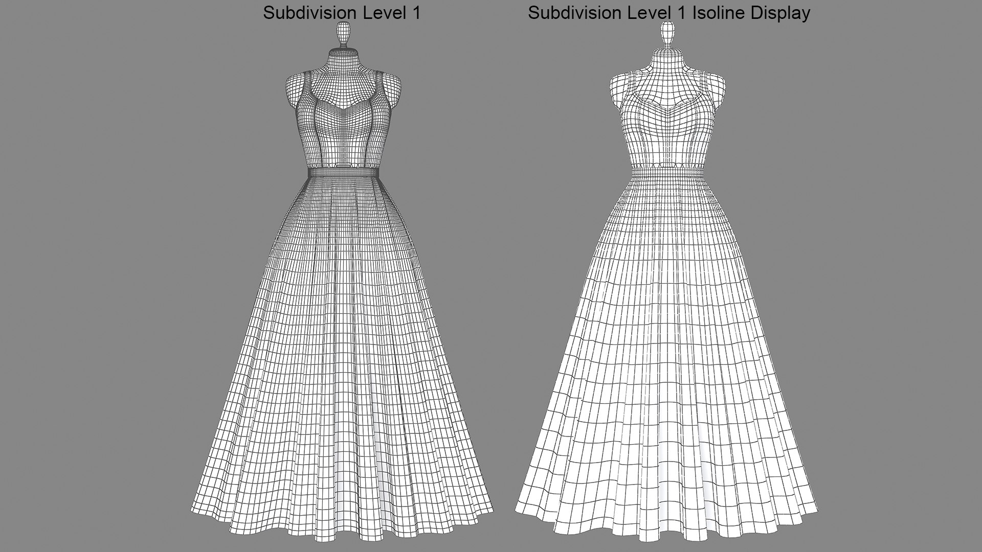 3D Model Elegant Gown Dress - TurboSquid 1483392