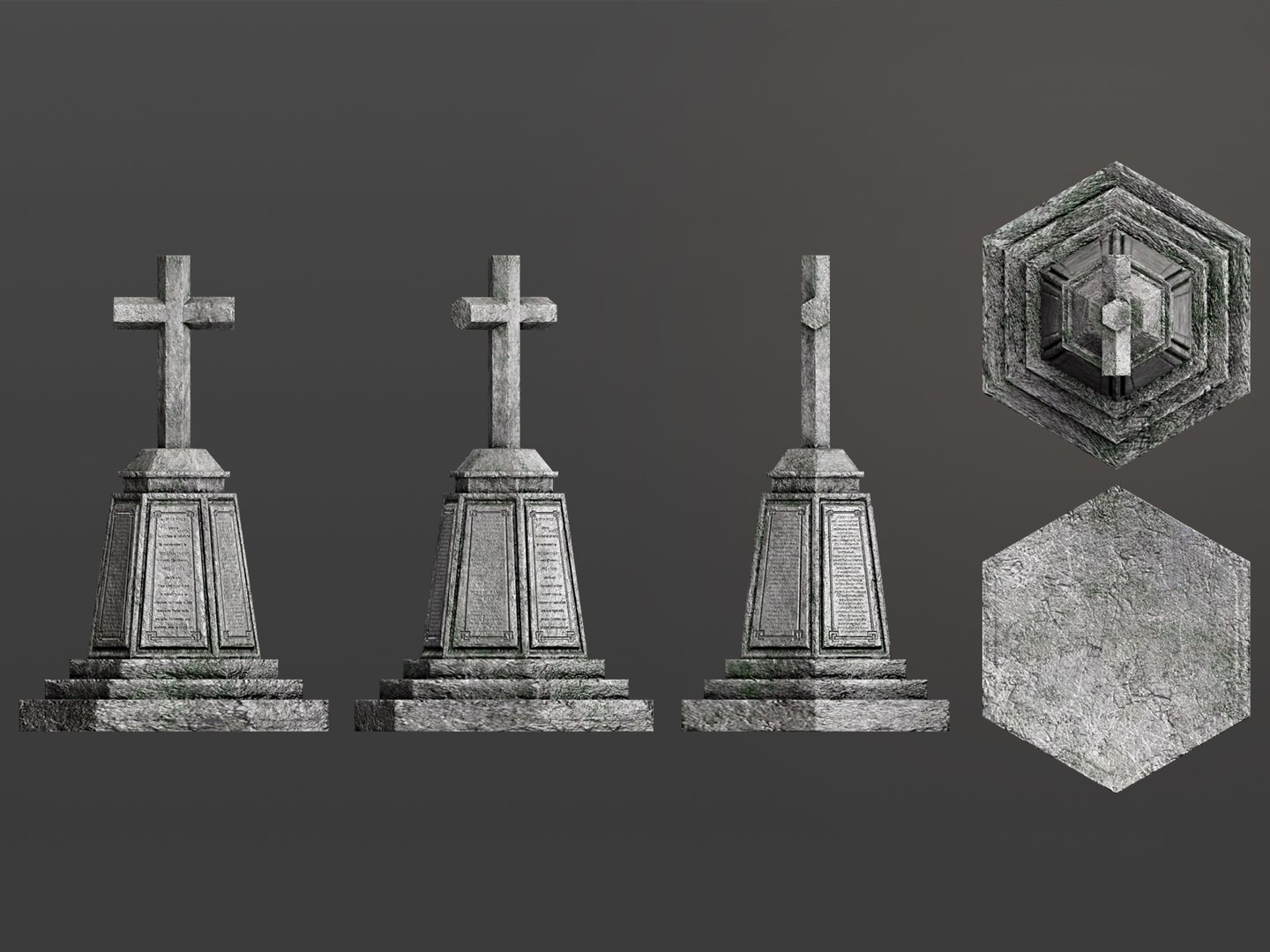 Cemetery monument model - TurboSquid 1673219