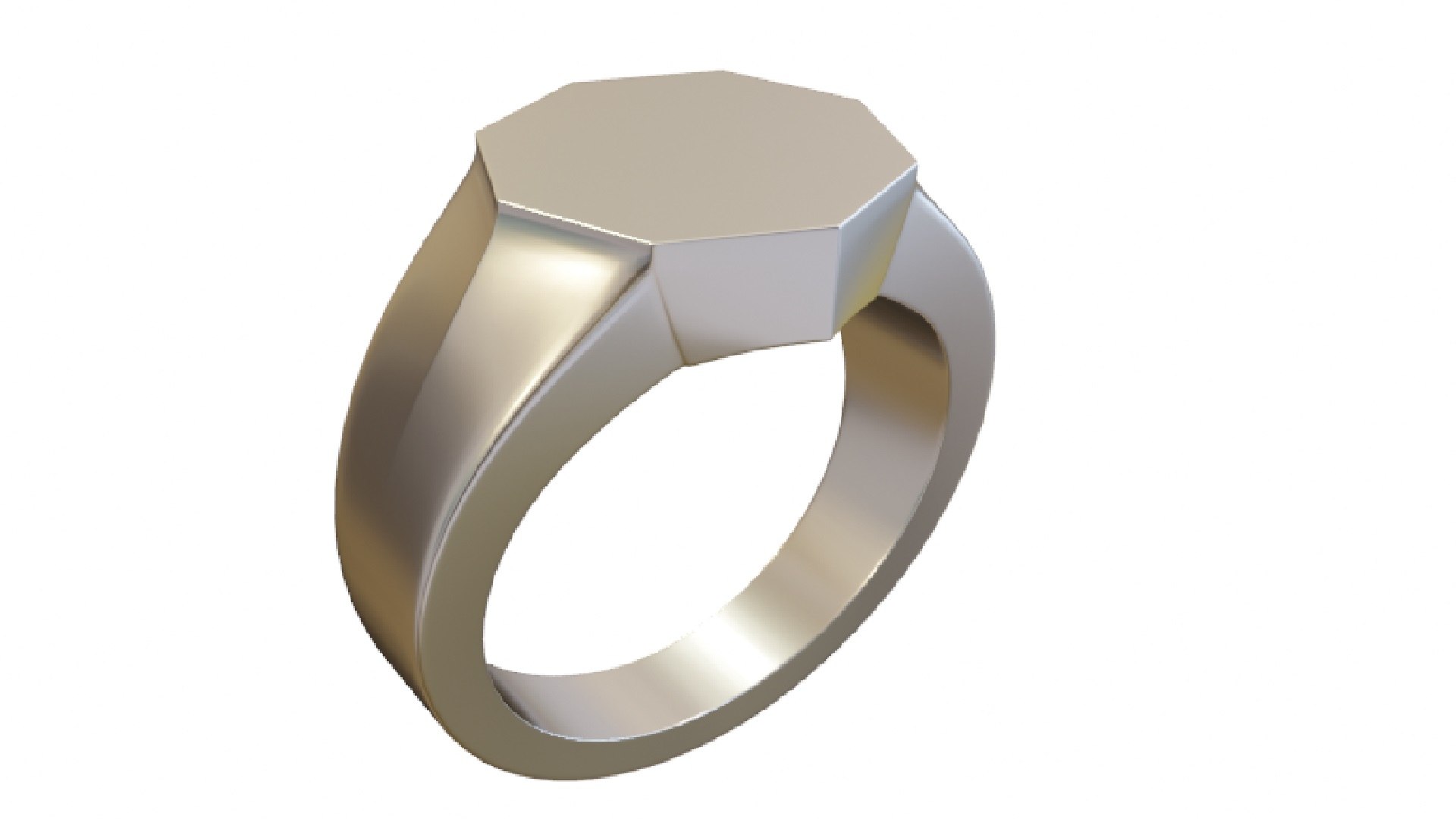 3D Signet Ring Octagon - TurboSquid 1798957