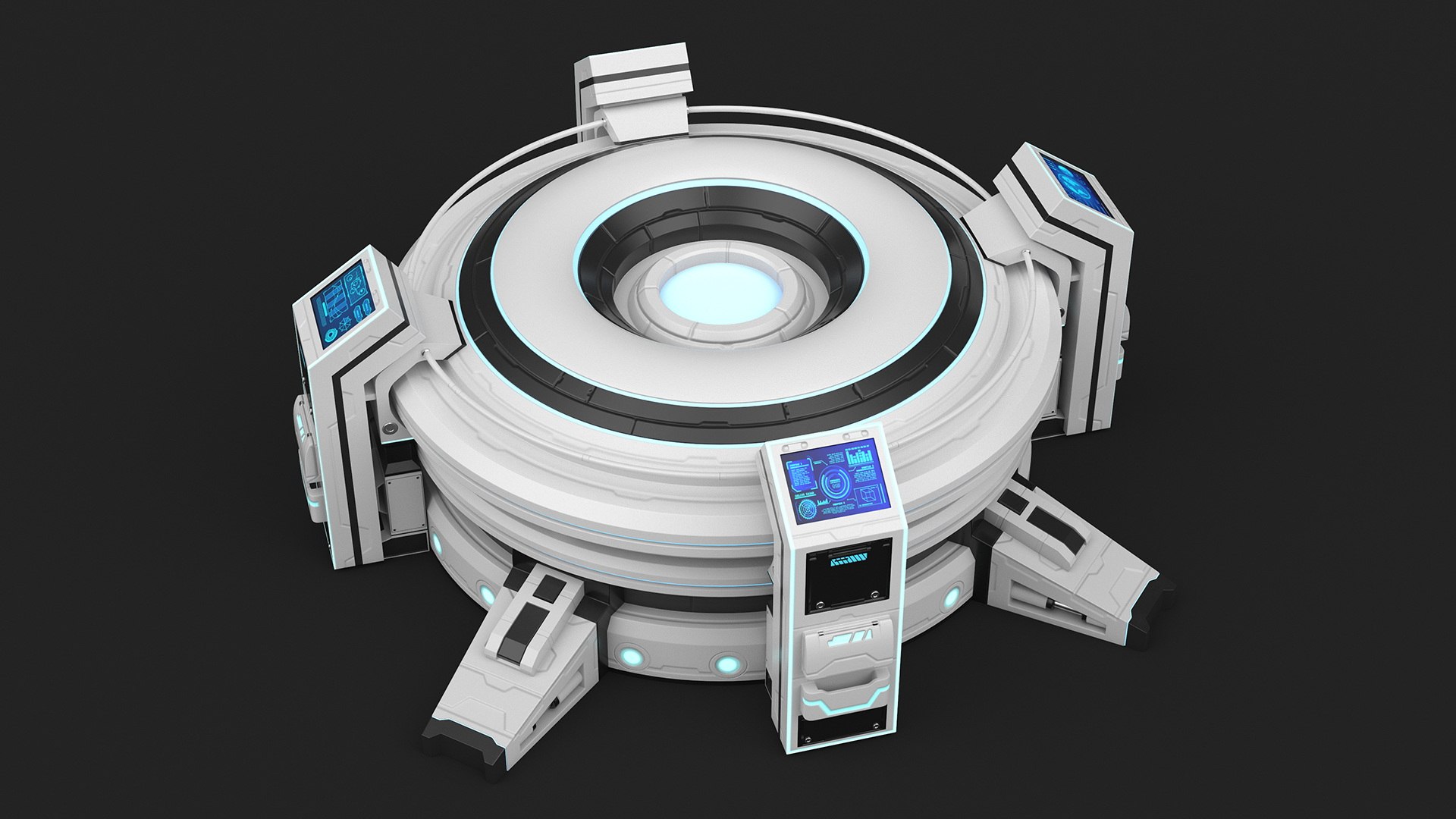 3D Futuristic Control Panel For Planet Exploration Model - TurboSquid ...