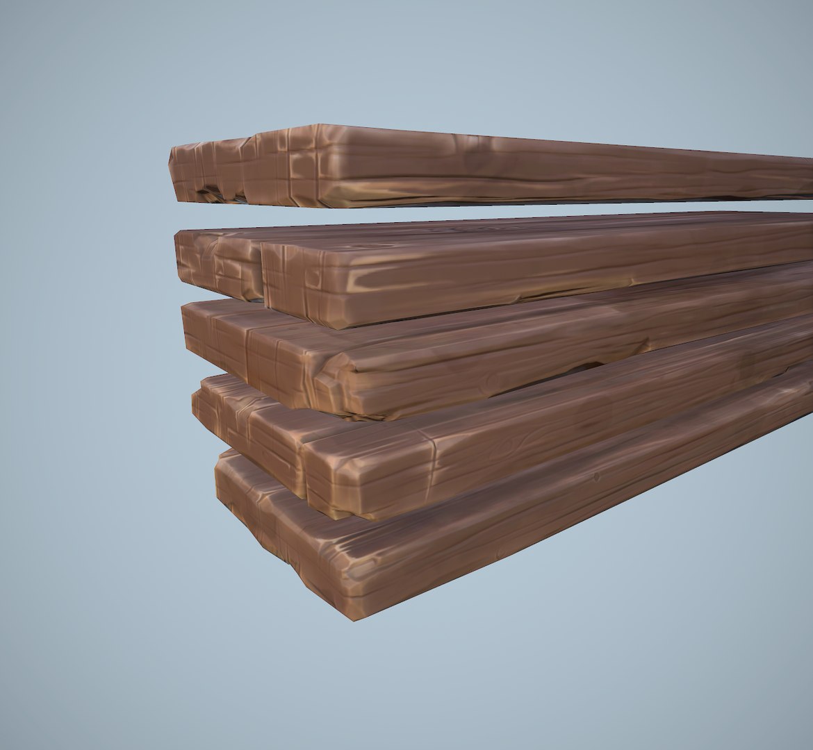 3d Model Stylized Wooden Planks