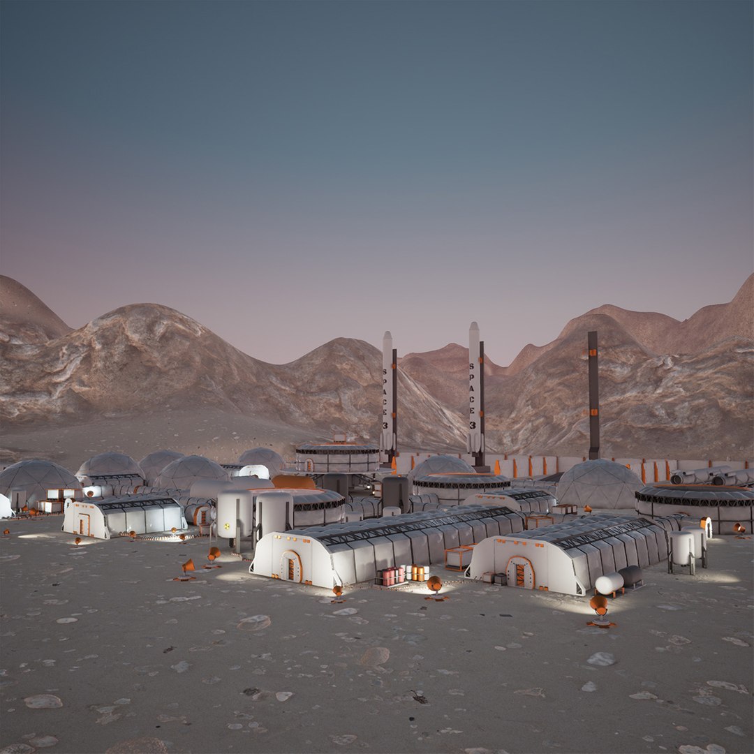 Low Poly Modular Space Station 02 3D Model - TurboSquid 2259331