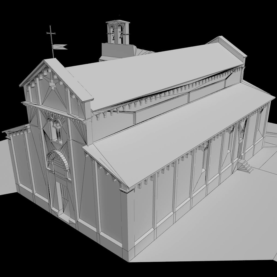 Romanic Church Ardara Exterior 3d Max