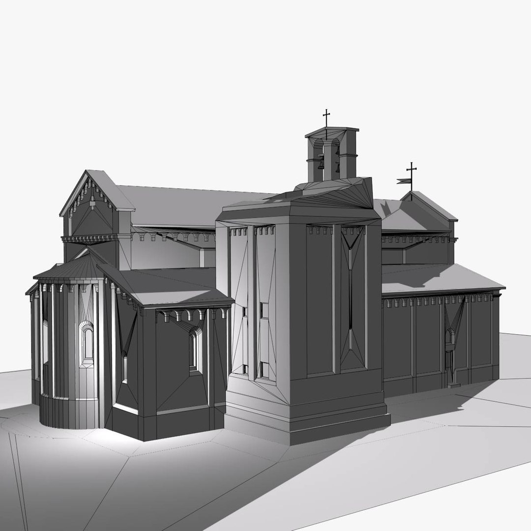 Romanic Church Ardara Exterior 3d Max