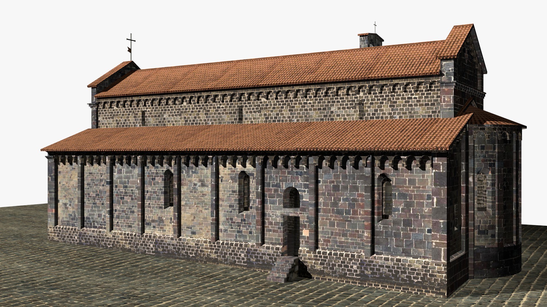Romanic Church Ardara Exterior 3d Max