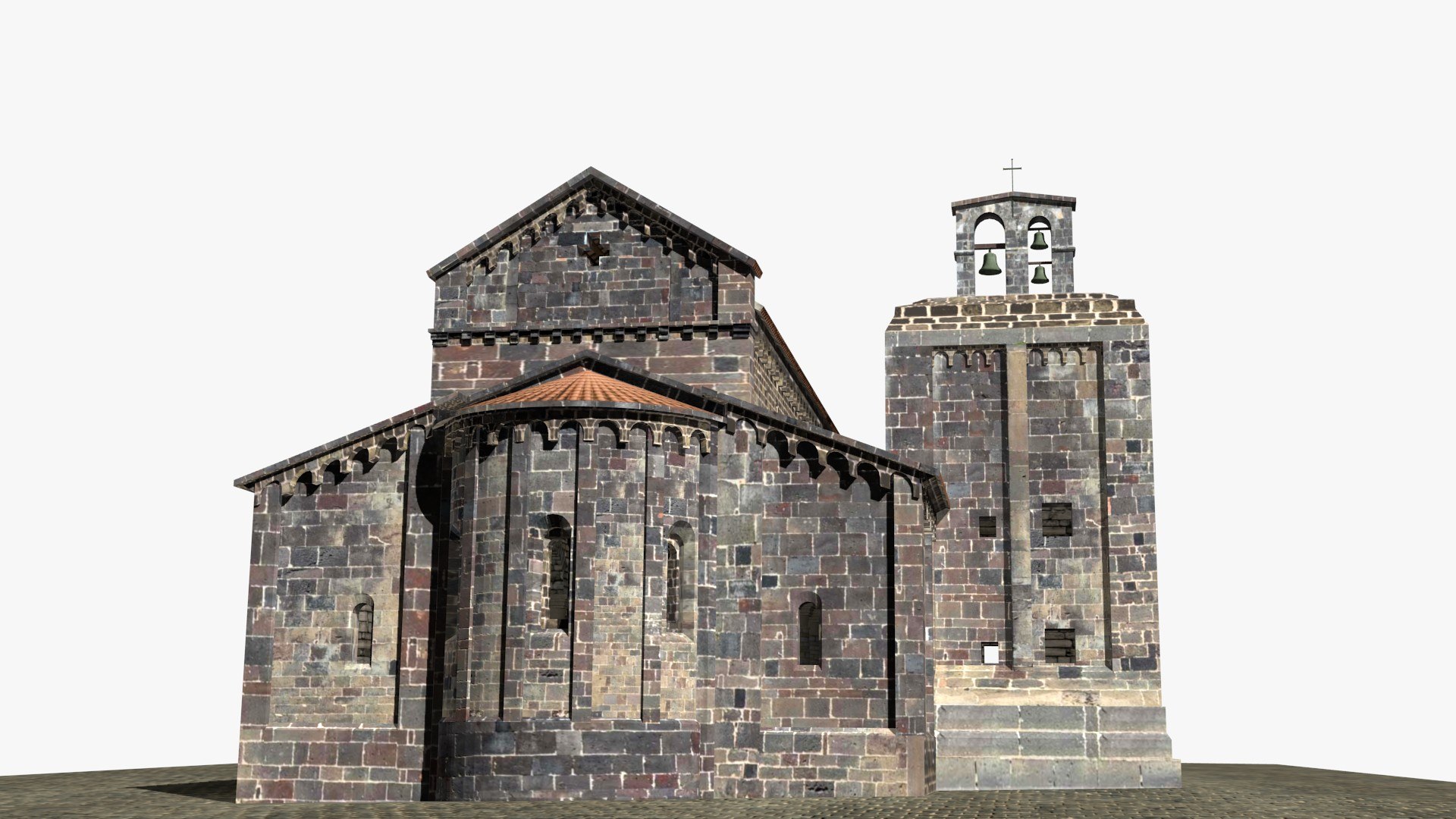 Romanic Church Ardara Exterior 3d Max