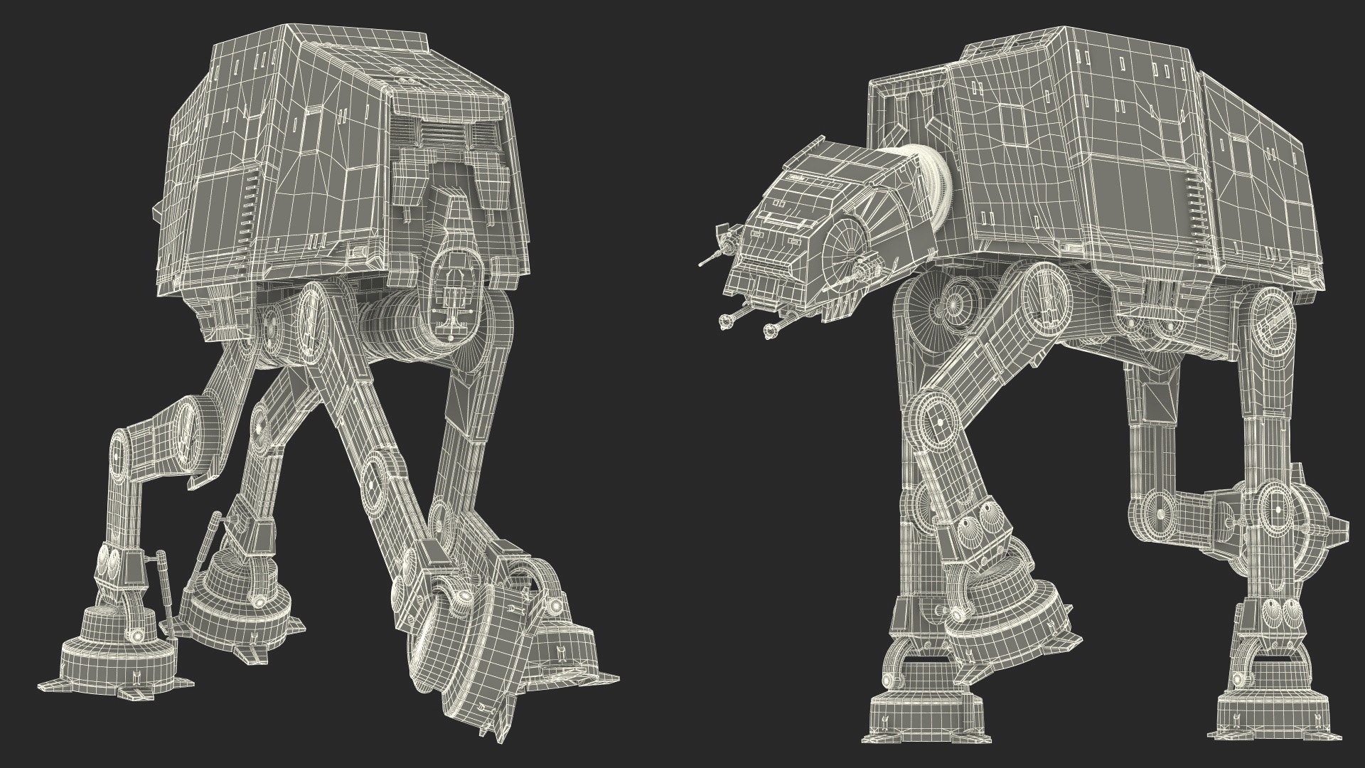 Star Wars AT AT Light Rigged 3D model - TurboSquid 2115709