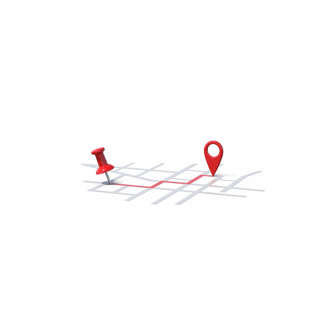 3D Map Pin Route Map Location - TurboSquid 2464097