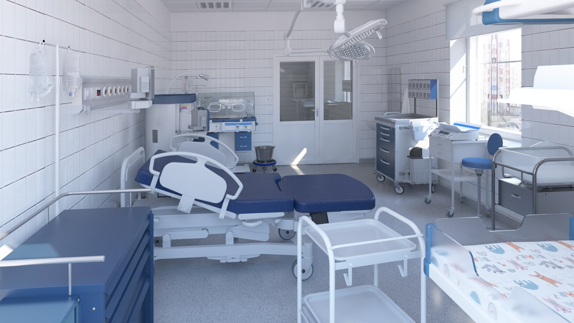 3D Model Maternity Ward Ward Room 1 - TurboSquid 2013131