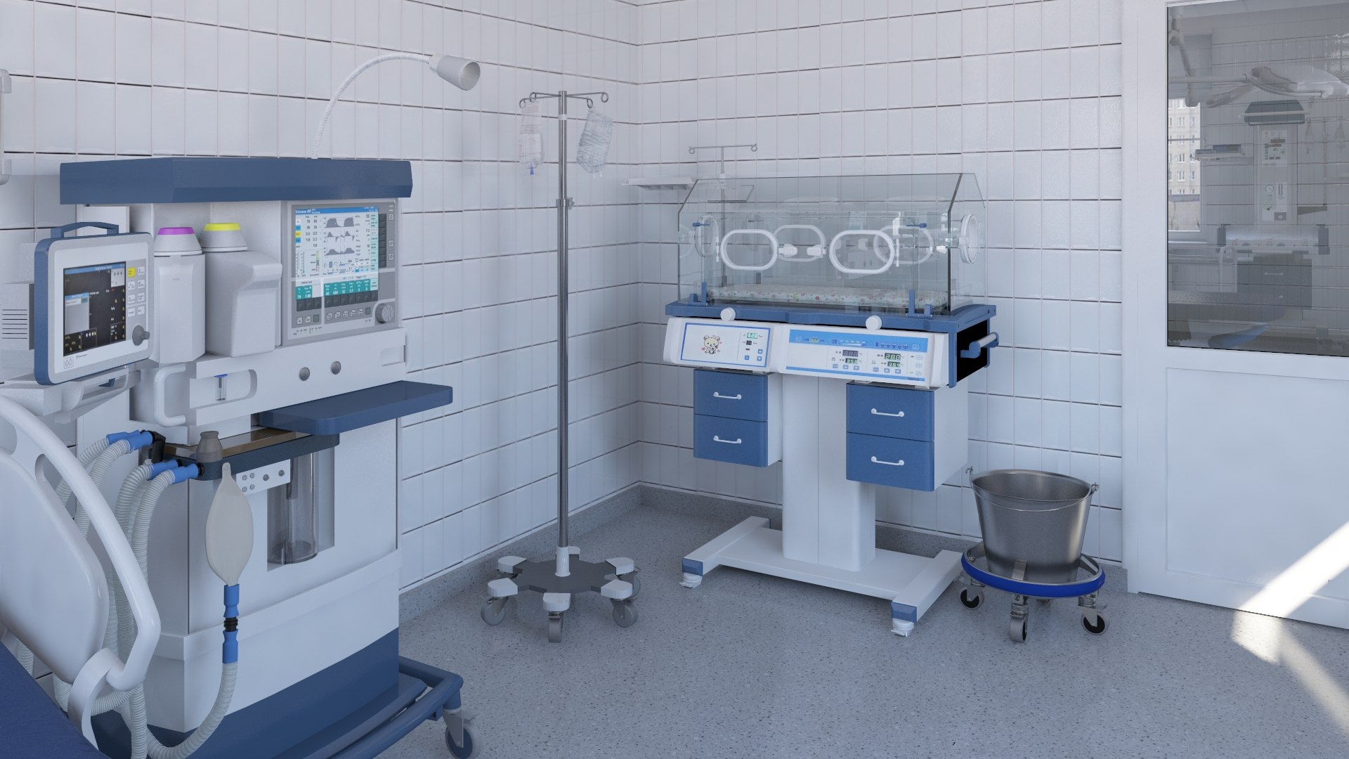 3D Model Maternity Ward Ward Room 1 - TurboSquid 2013131