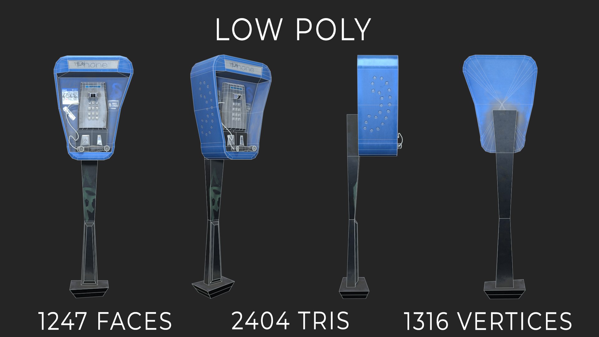 Stylized Payphone 3D Model - TurboSquid 1626655