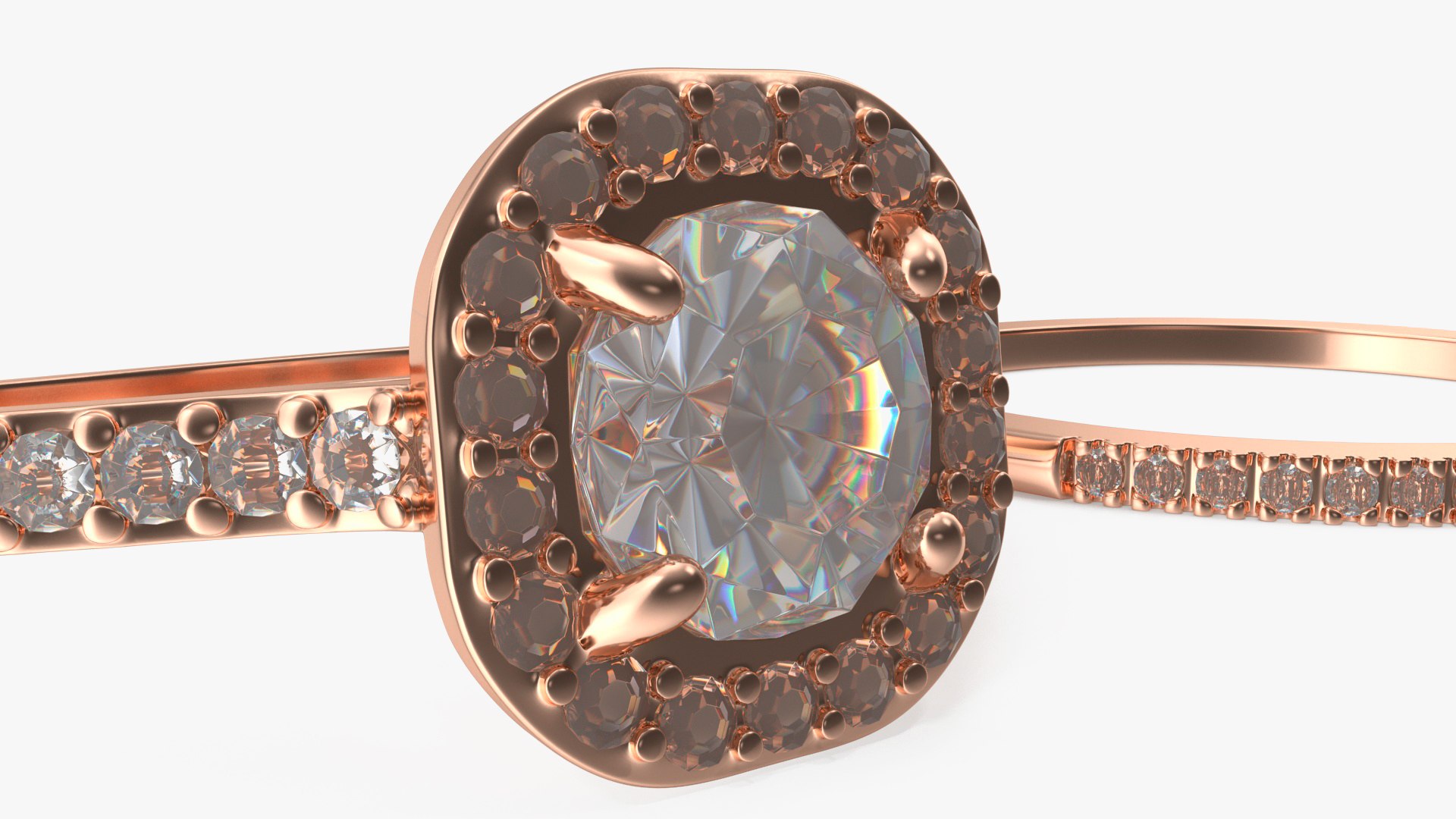 Engagement Rings Red Gold 3D model - TurboSquid 2170498