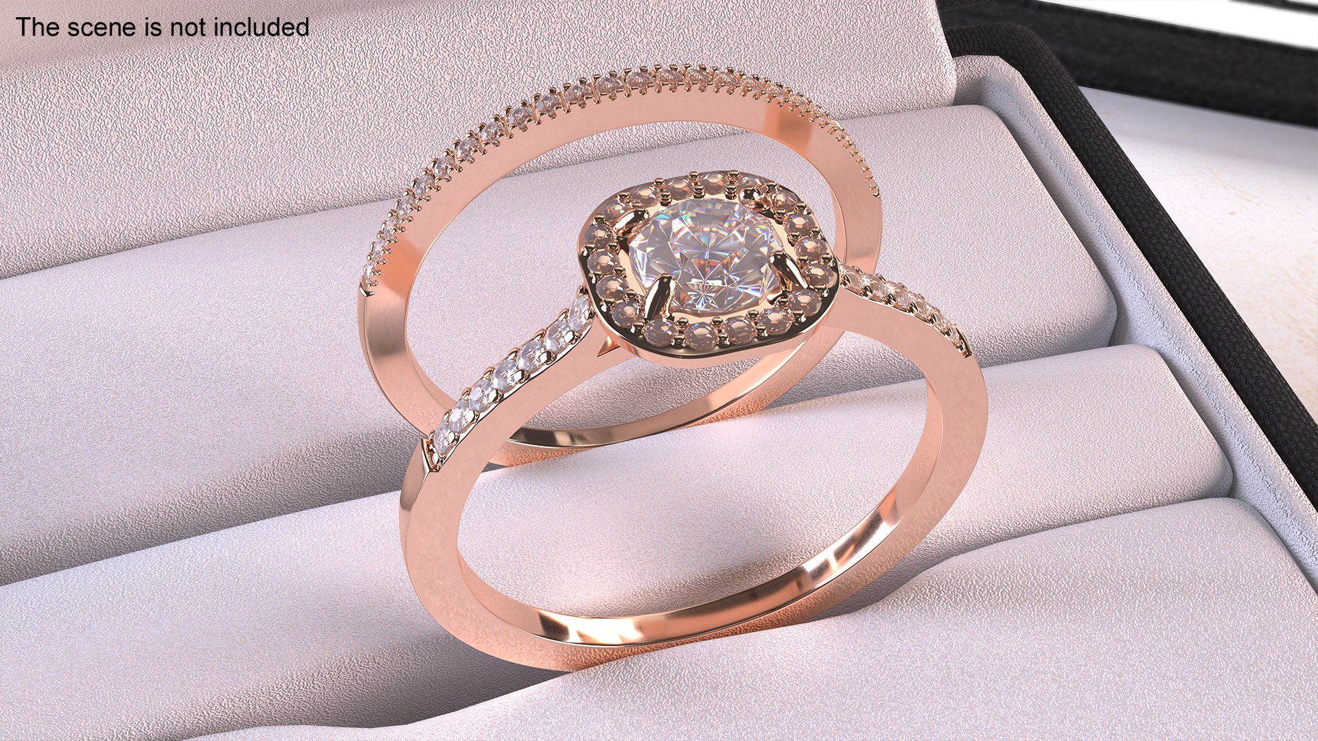 Engagement Rings Red Gold 3D model - TurboSquid 2170498