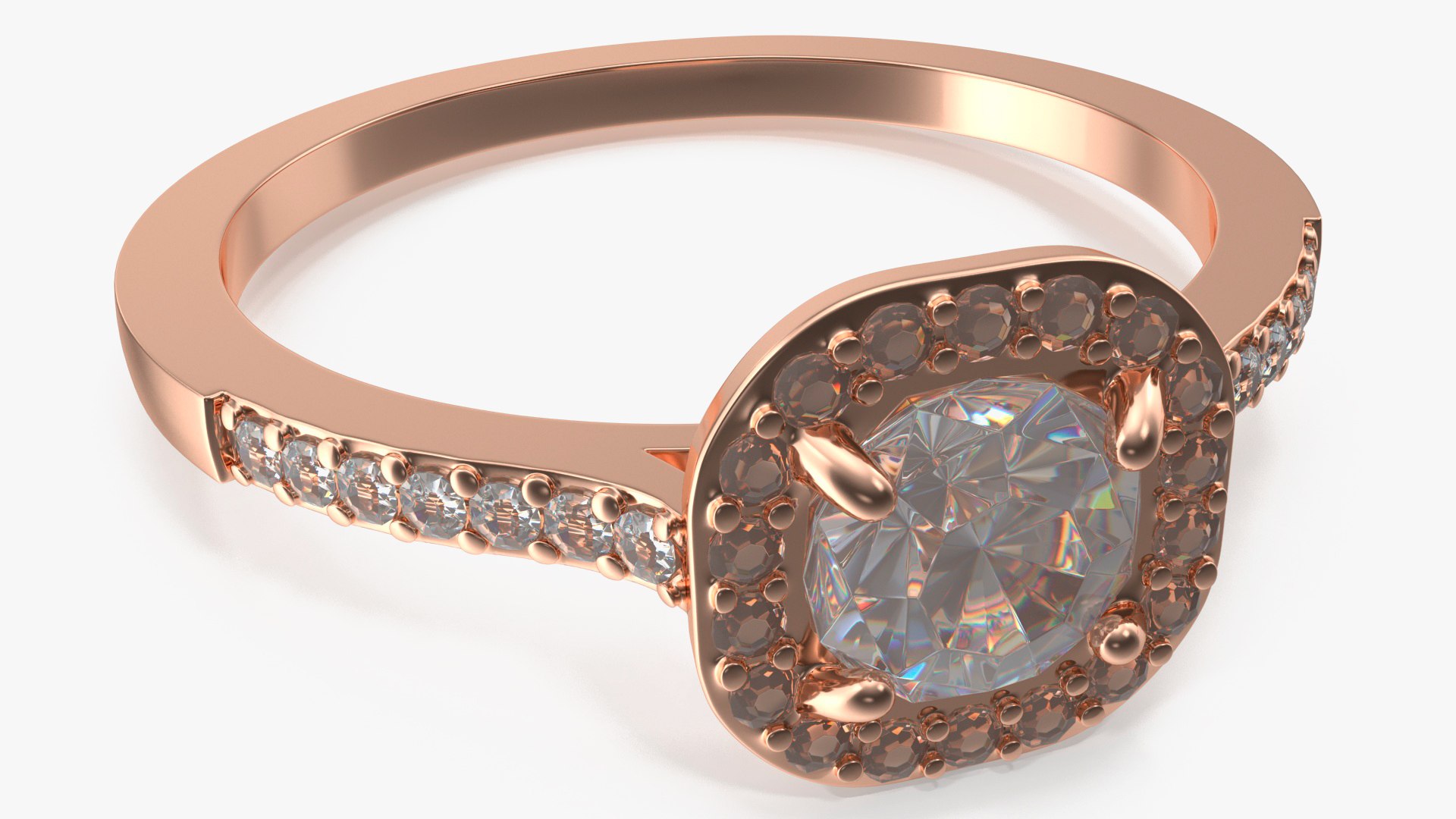 Engagement Rings Red Gold 3D model - TurboSquid 2170498