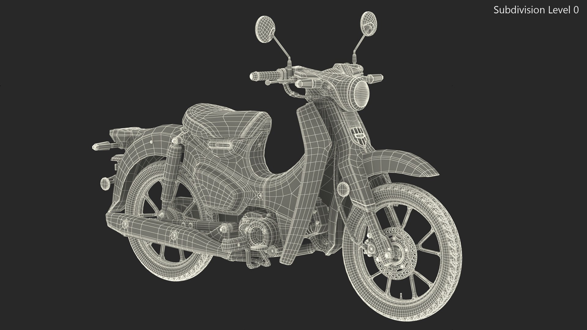 3D Scooter Honda Super Cub 2024 Red Rigged - TurboSquid 2234565