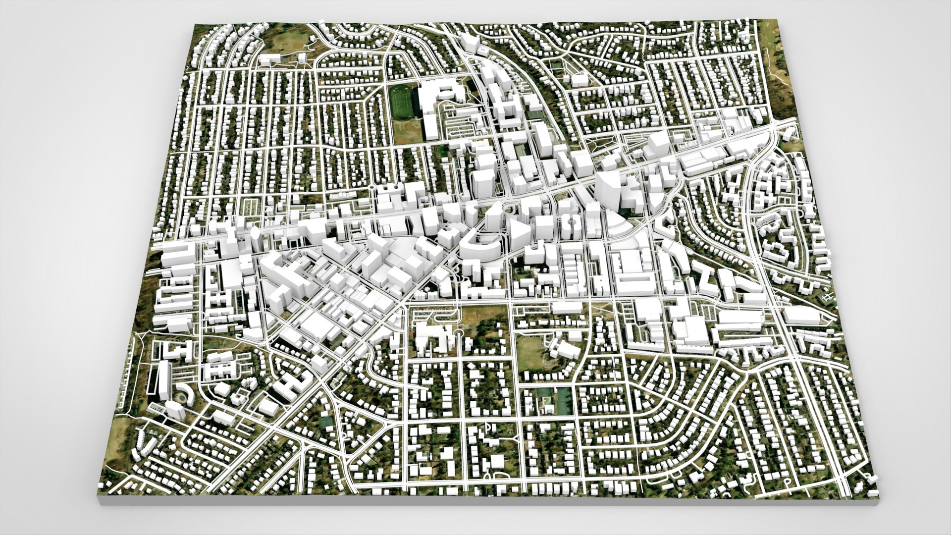 3D Model CItyscape Bethesda Montgomery County Maryland USA - TurboSquid ...