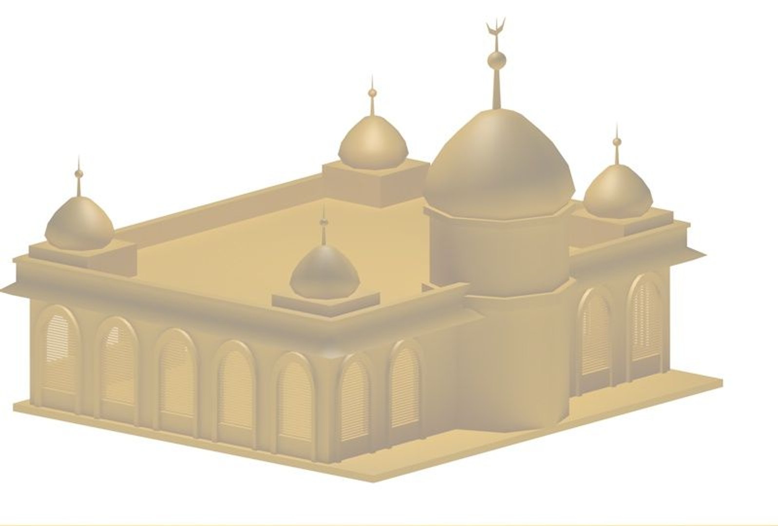 Arabic Building 3d Model