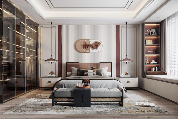 modelo 3d dormitorio moderno - TurboSquid 1836600