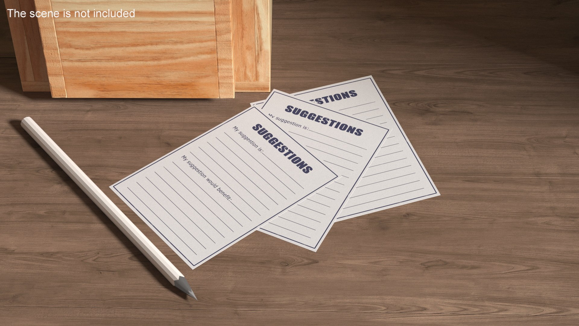 3D White And Blue Clean Suggestions Card Model - TurboSquid 2209675