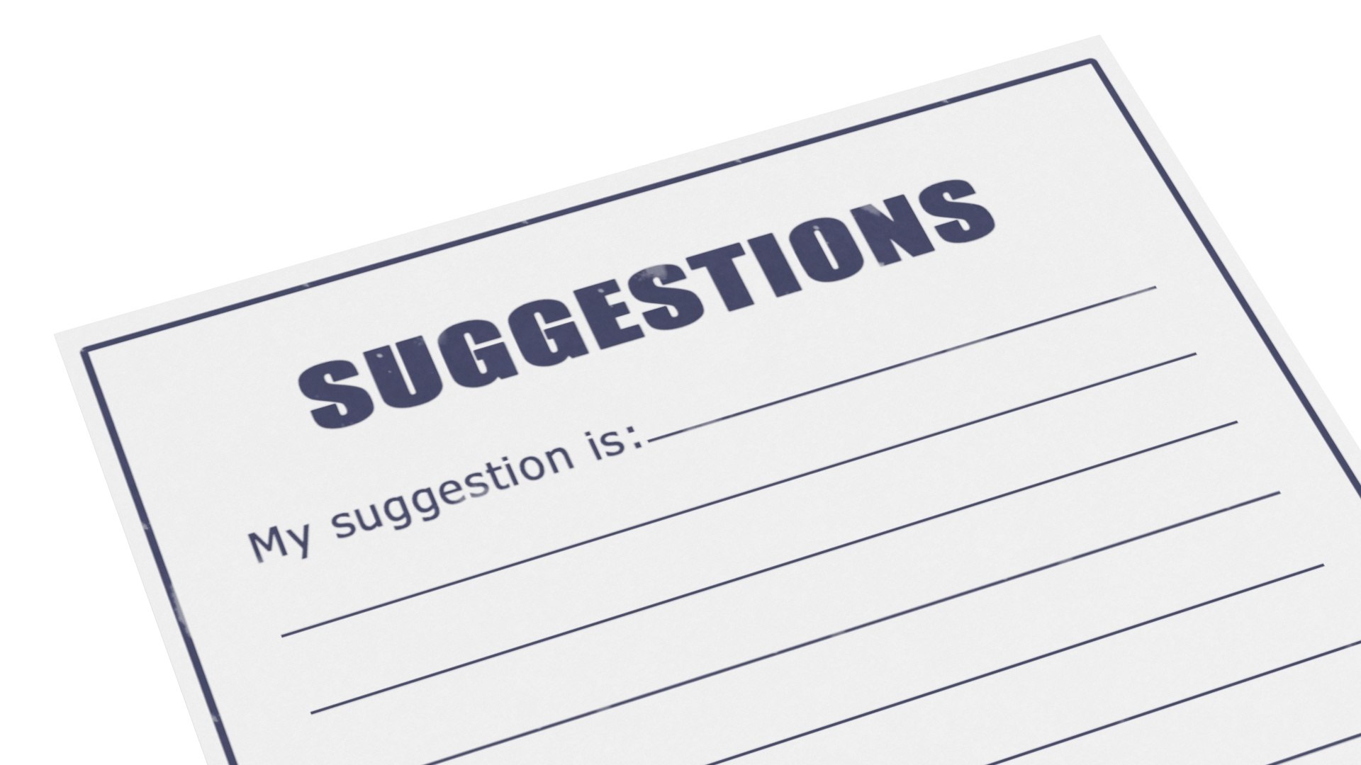 3D White And Blue Clean Suggestions Card Model - TurboSquid 2209675