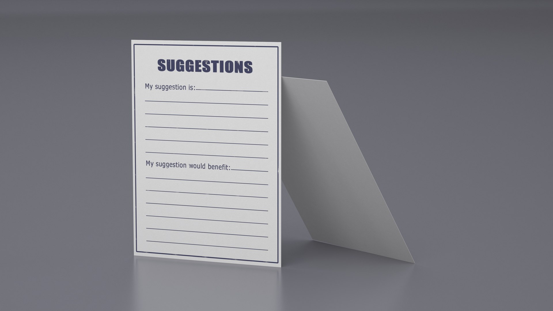 3D White And Blue Clean Suggestions Card Model - TurboSquid 2209675