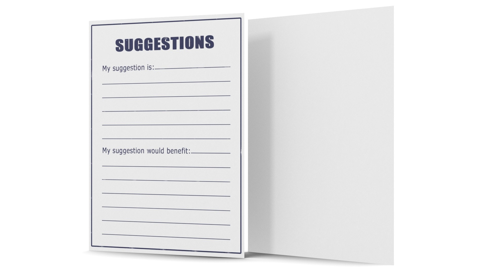3D White And Blue Clean Suggestions Card Model - TurboSquid 2209675