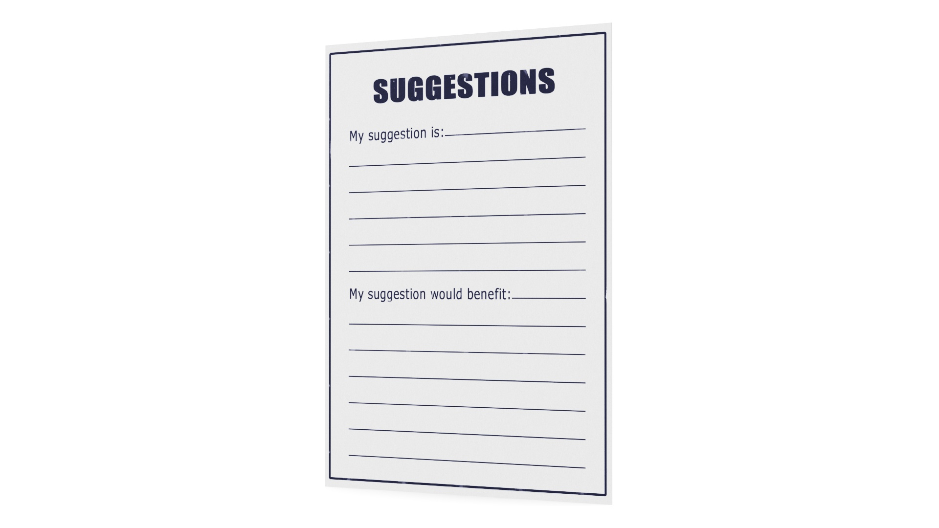 3D White And Blue Clean Suggestions Card Model - TurboSquid 2209675