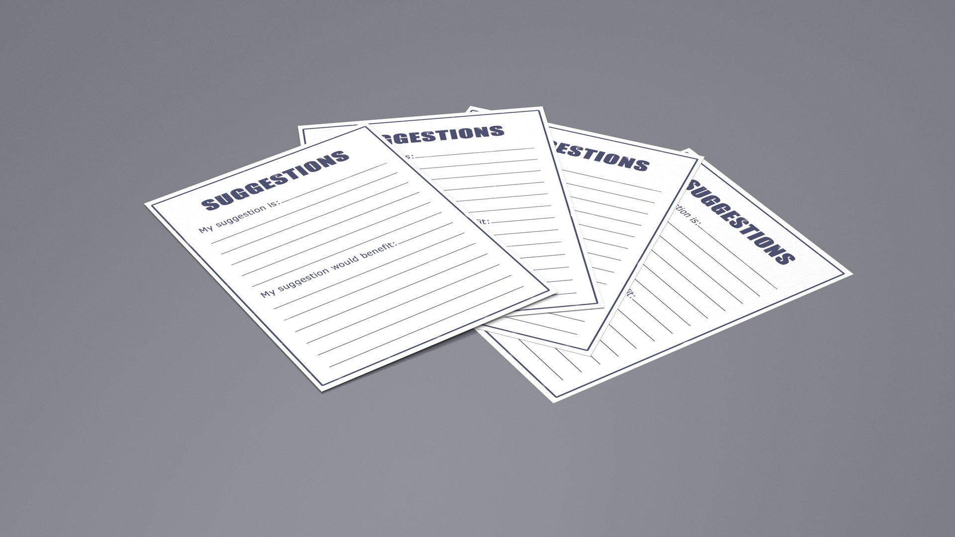 3D White And Blue Clean Suggestions Card Model - TurboSquid 2209675