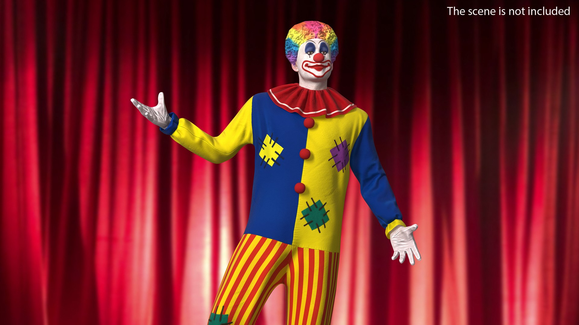 3D Clown Costume Rigged Model - TurboSquid 1604152