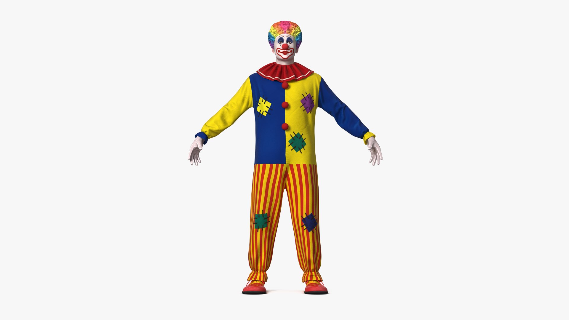 3D clown costume rigged model - TurboSquid 1604152