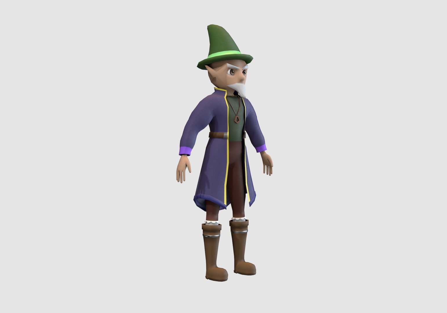 3D Cartoon Male Wizard - TurboSquid 1912833