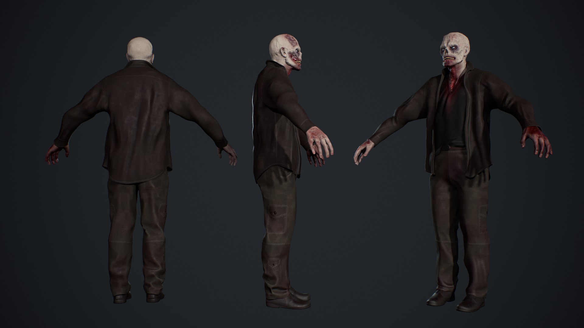 Zombie Male 3D Model - TurboSquid 2300634