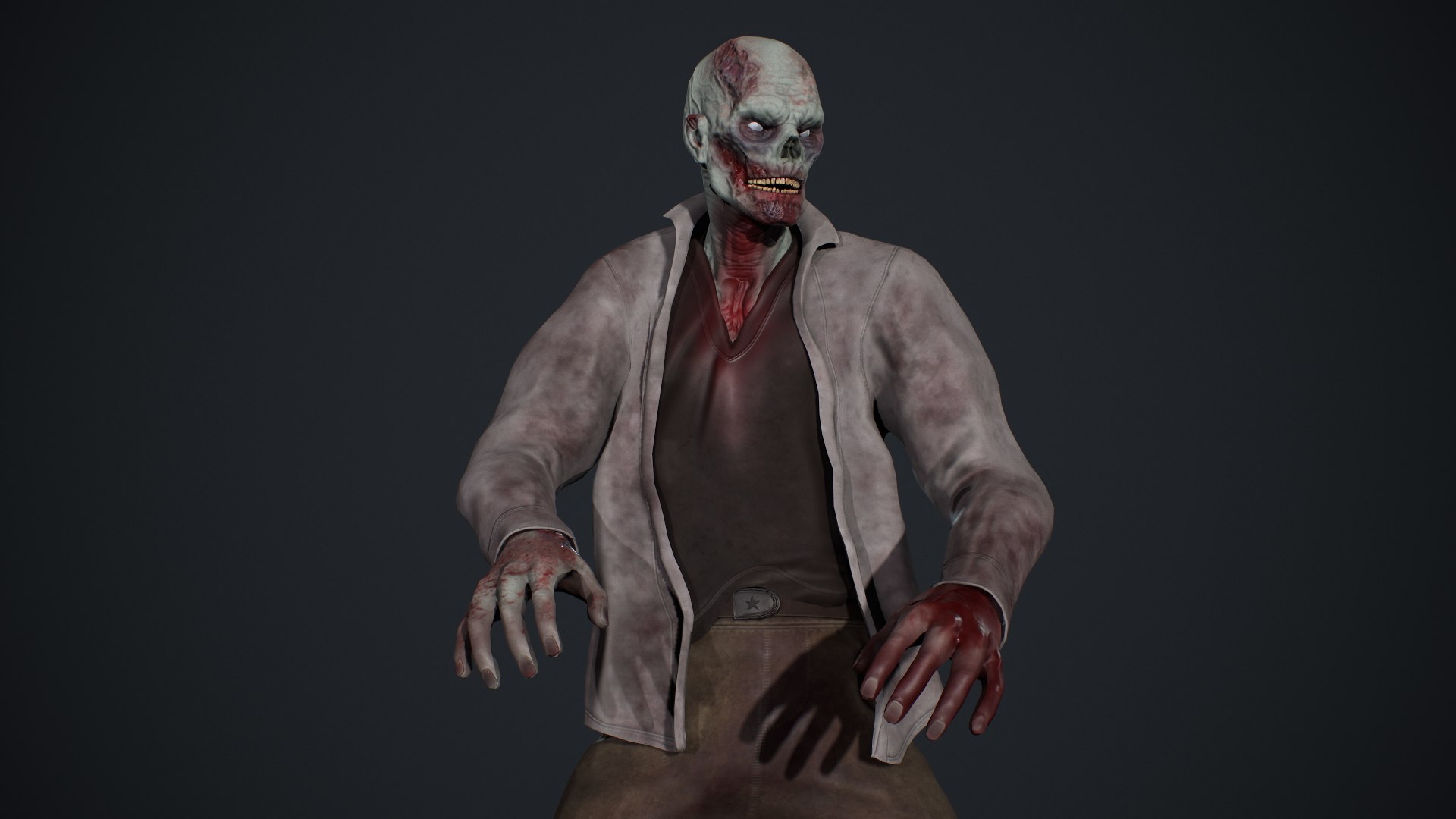 Zombie Male 3D Model - TurboSquid 2300634