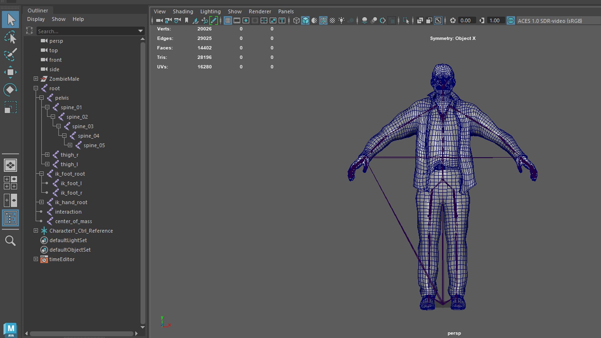 Zombie Male 3D Model - TurboSquid 2300634