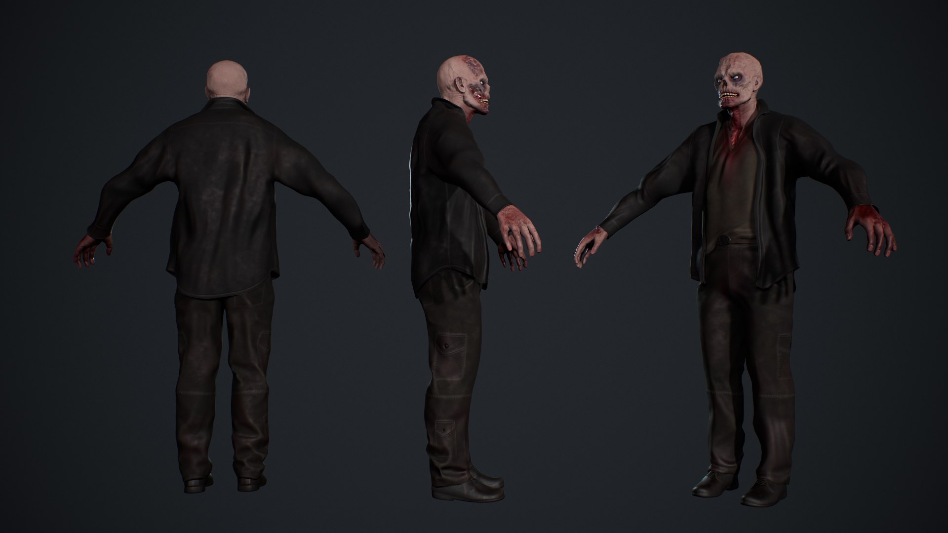 Zombie Male 3D Model - TurboSquid 2300634
